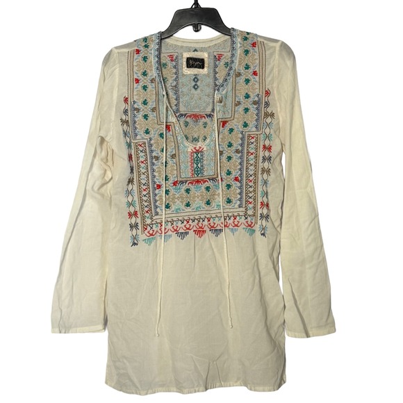 Johnny Was | Tops | Johnny Was Biya Embroidered Tunic Boho Peasant ...